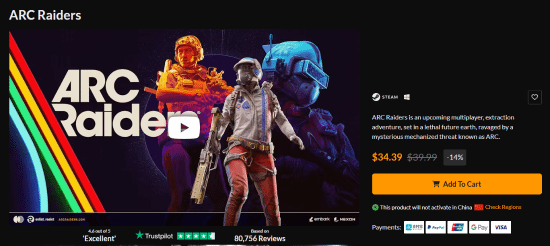 《ARC Raiders》Steam版Fanatical历史最低价：14%折扣安全激活码购买攻略