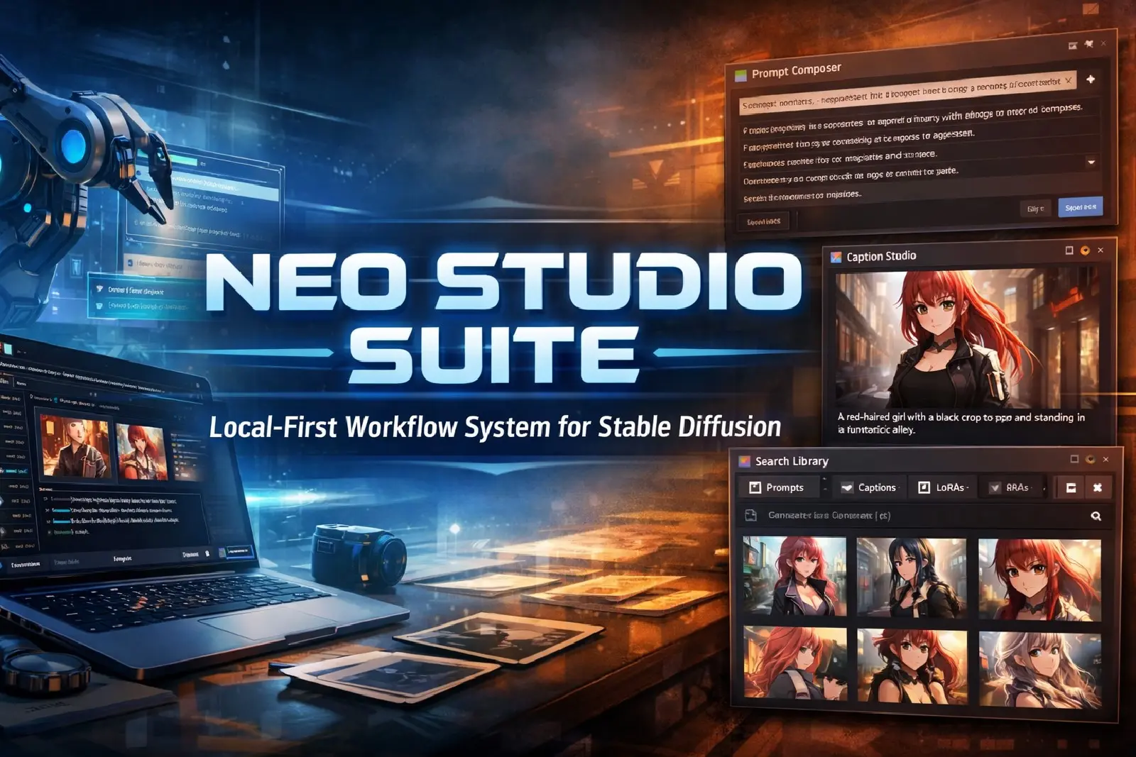 Neo Studio Suite深度解析：本地Stable Diffusion工作流与LoRA管理神器